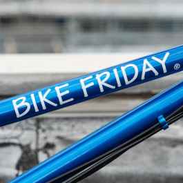 *BIKE FRIDAY* logo decal (white) - BLUE LUG ONLINE STORE