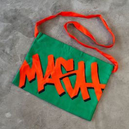 *MASH* musette bag (green/orange) - BLUE LUG ONLINE STORE
