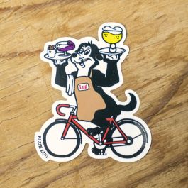 *BLUE LUG* LUG dog sticker (red/white) - BLUE LUG ONLINE STORE