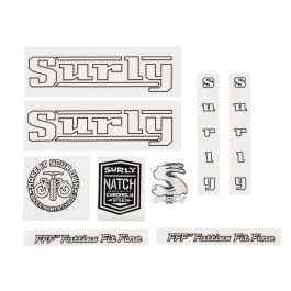 *SURLY* pacer decal set (white) - BLUE LUG ONLINE STORE